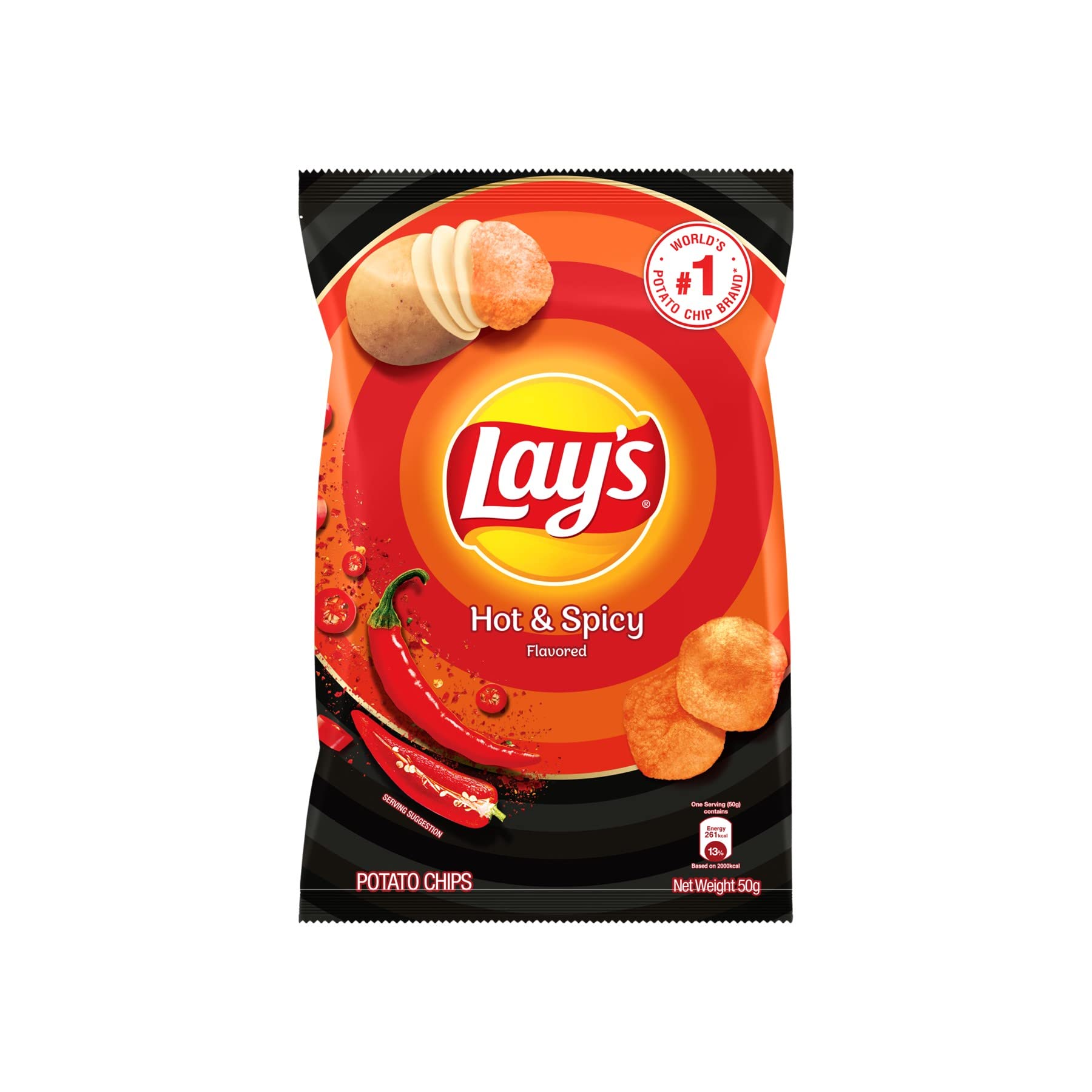 Lays Hot & Spicy Flavour 50g | Sugar World | Sri Lanka