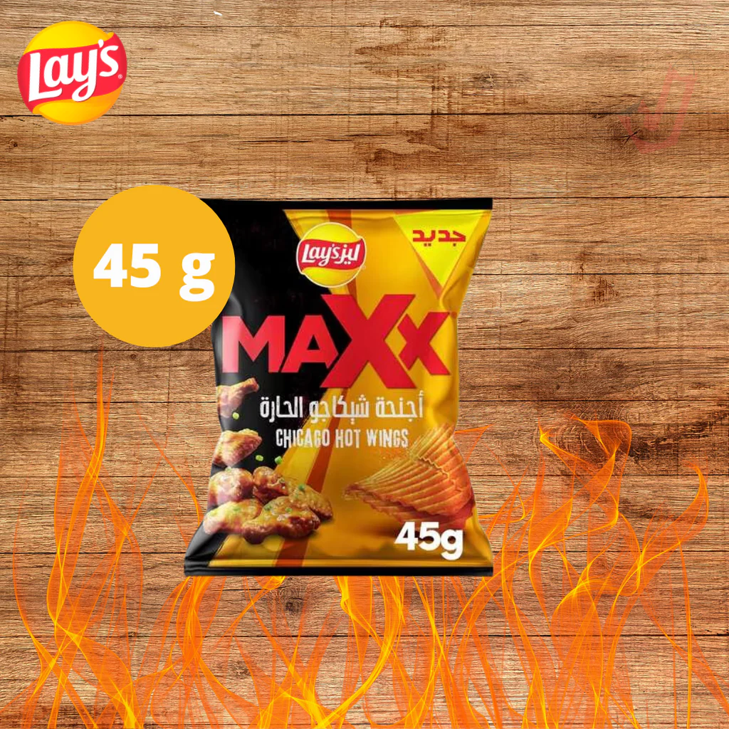 Lays Maxx Chicago Hot Wings 45g | Sugar World | Sri Lanka