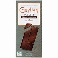 Guylian Tablets Premium Dark 72% Cocoa Dark Chocolate 100g | Sugar ...