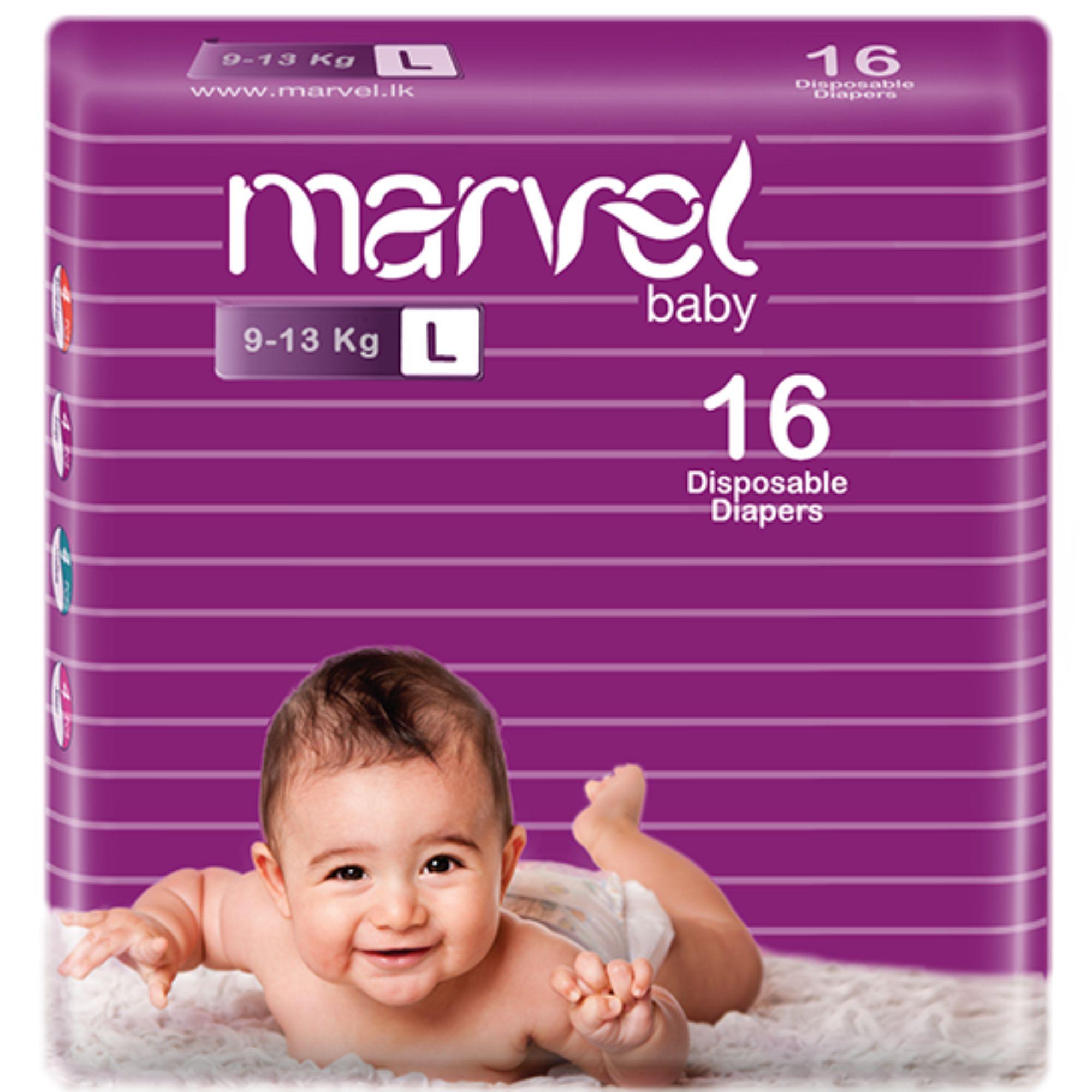 Marvel Baby L 16 Disposable Diapers | Sugar World | Sri Lanka