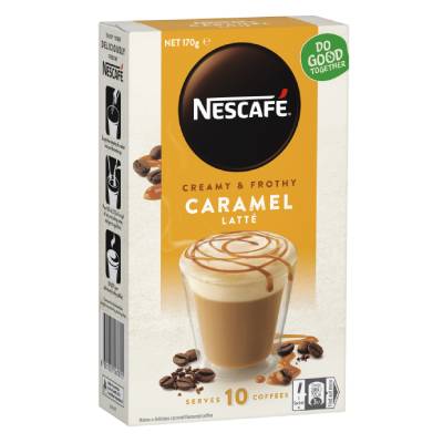 Nescafe Caramel Latte (10 Sachet Packets) | Sugar World | Sri Lanka